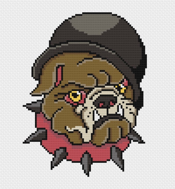 Traditional Bulldog Tattoo