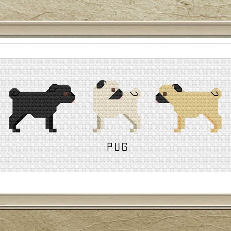 Pug Crossstitch Pattern - Etsy