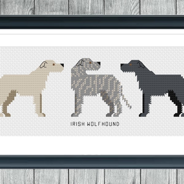 Irish Wolfhound Cross Stitch - Etsy