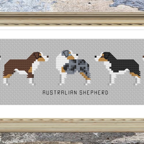 Australian Shepherd Cross Stitch Pattern Dog Cross Stitch - Etsy
