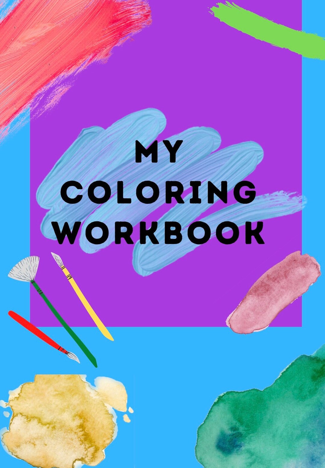 Preschool Coloring Workbook printable - Etsy