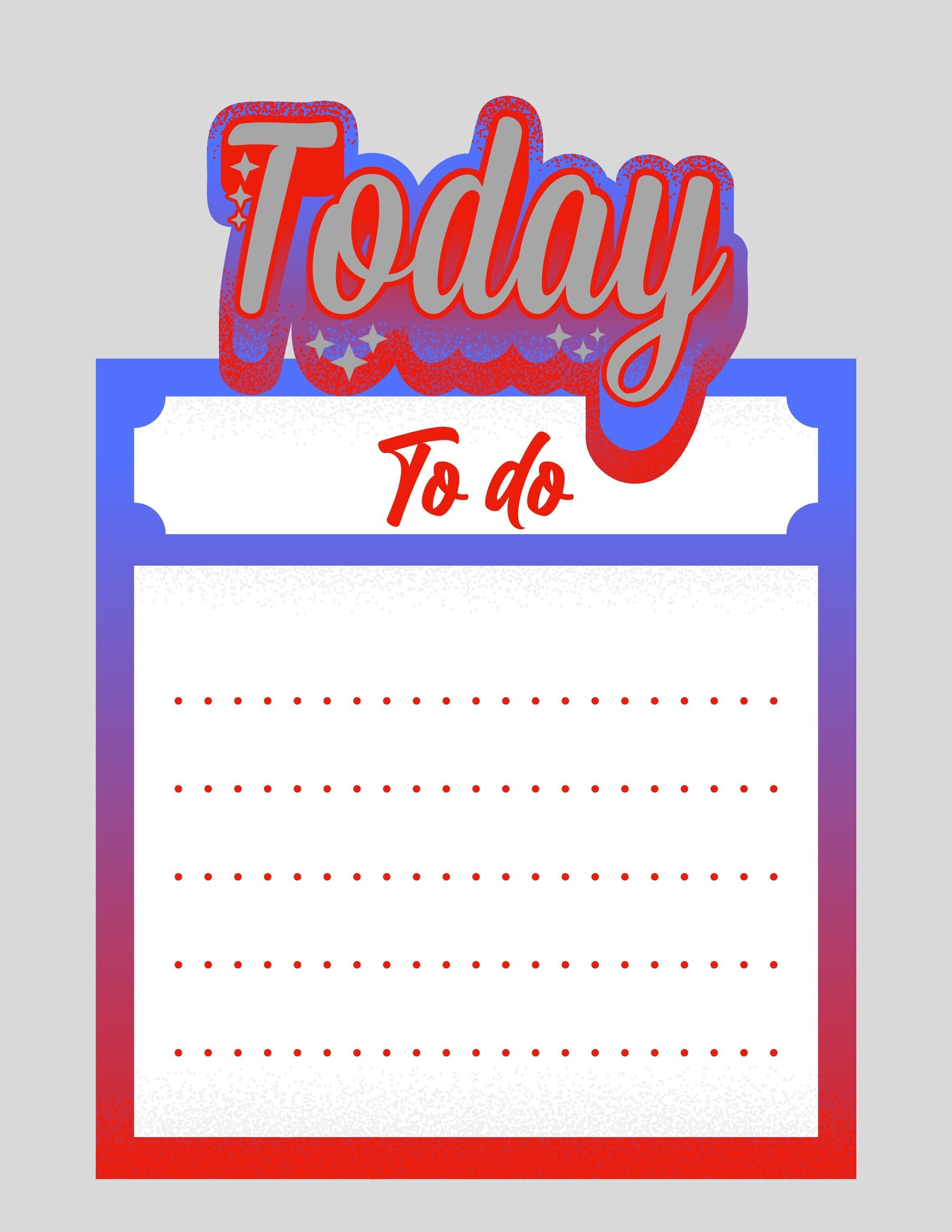 Today To-do Printable Journal Pages - Etsy