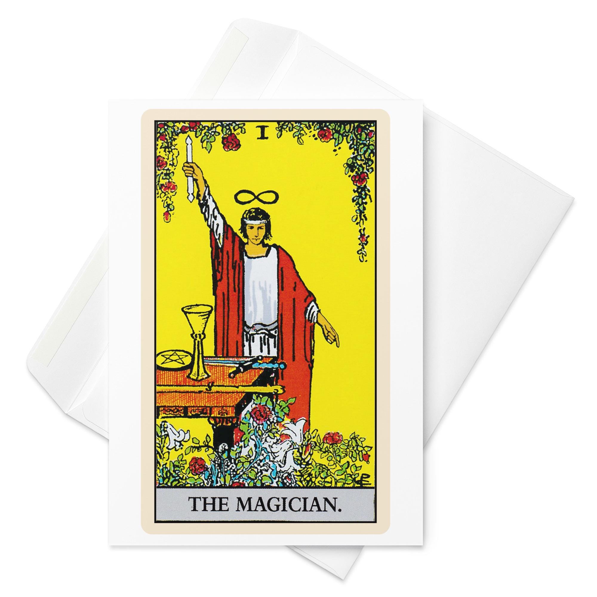 The Magician Tarot Card Goth Stationery Birthday Card - Witchy Gift for ...