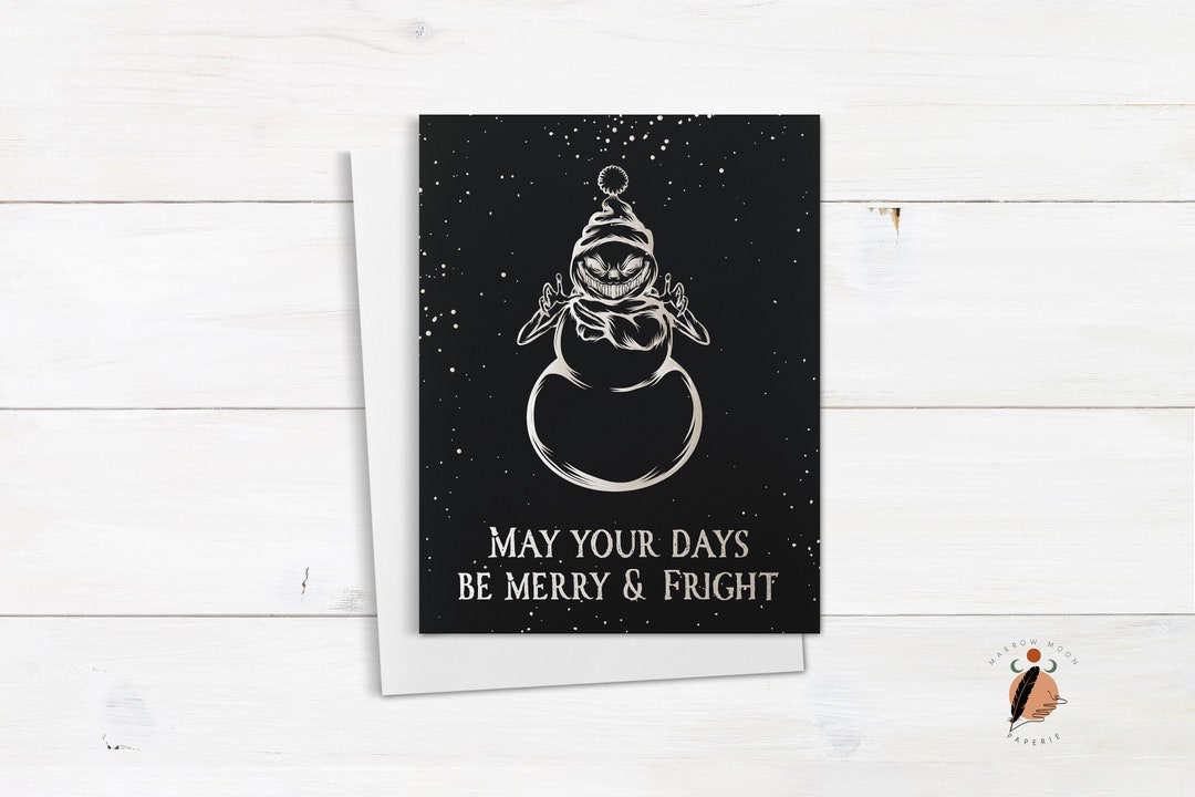Creepy Snowman Christmas Cards Witchy Holiday Cards Horror Christmas ...