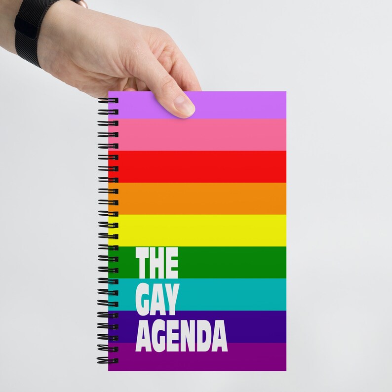 The Gay Agenda Pride Rainbow Flag Writing Journal LGBTQ Pride ...