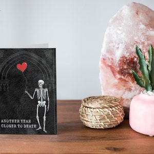 Another Year Closer to Death Birthday Card Witchy Birthday Card for ...