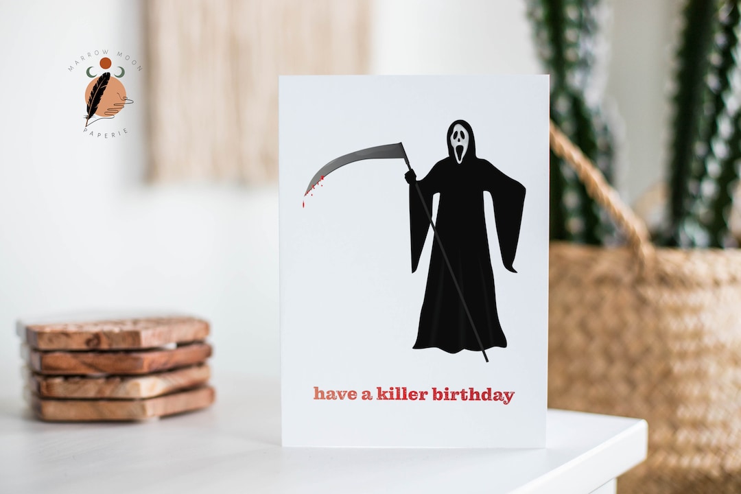 Have a Killer Birthday Card, Goth Birthday Card, Witchy Stationery ...