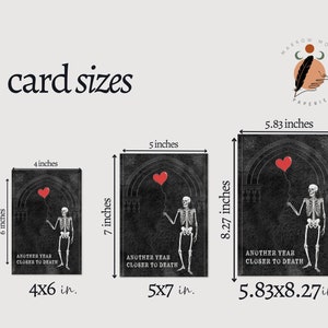 Another Year Closer to Death Birthday Card Witchy Birthday Card for ...