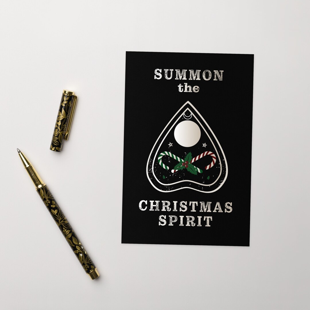 Summon the Christmas Spirit Card Creepy Holiday Card Horror Christmas ...