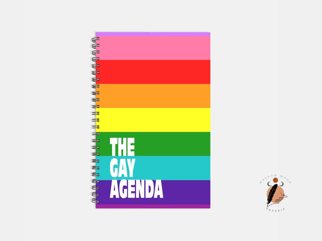The Gay Agenda Pride Rainbow Flag Undated Weekly Plannel LGBTQ Pride ...