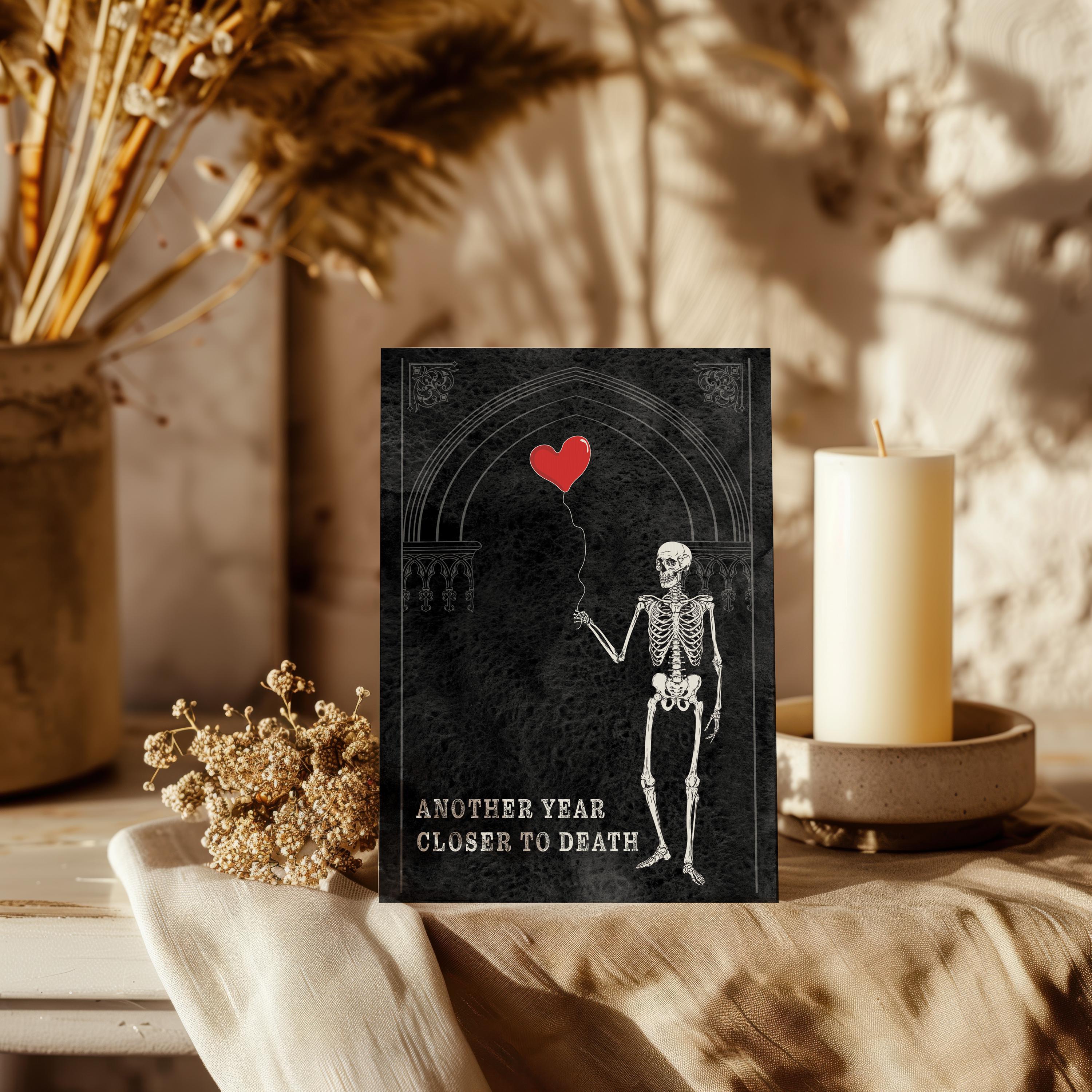 Another Year Closer to Death Birthday Card Witchy Birthday Card for ...