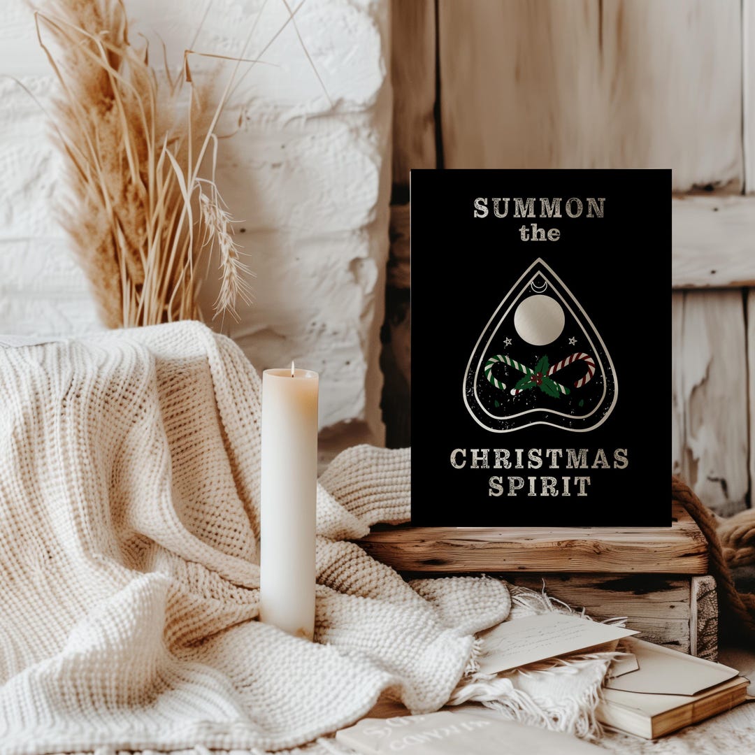 Summon the Christmas Spirit Card Creepy Holiday Card Horror Christmas ...