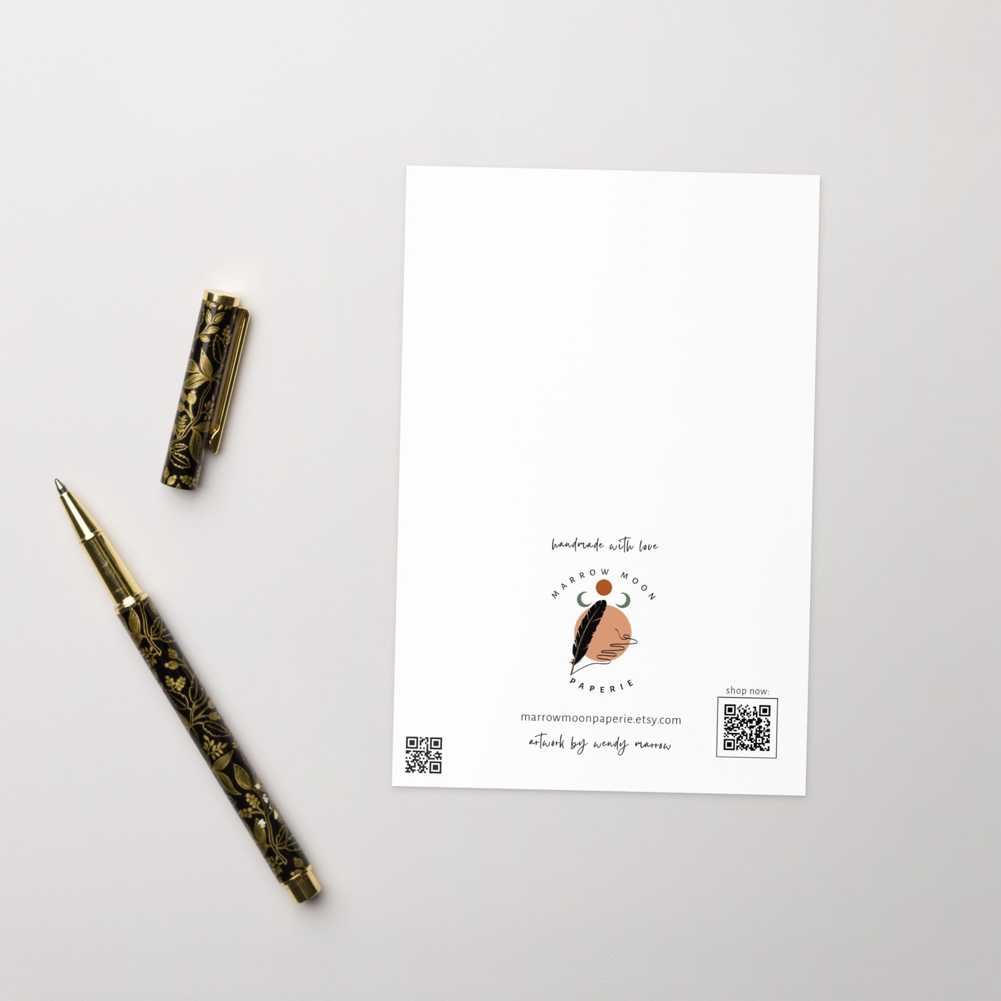 Owl Greeting Card Blank Snowy Owl Card Vintage Bird Art Bird Lover Card ...