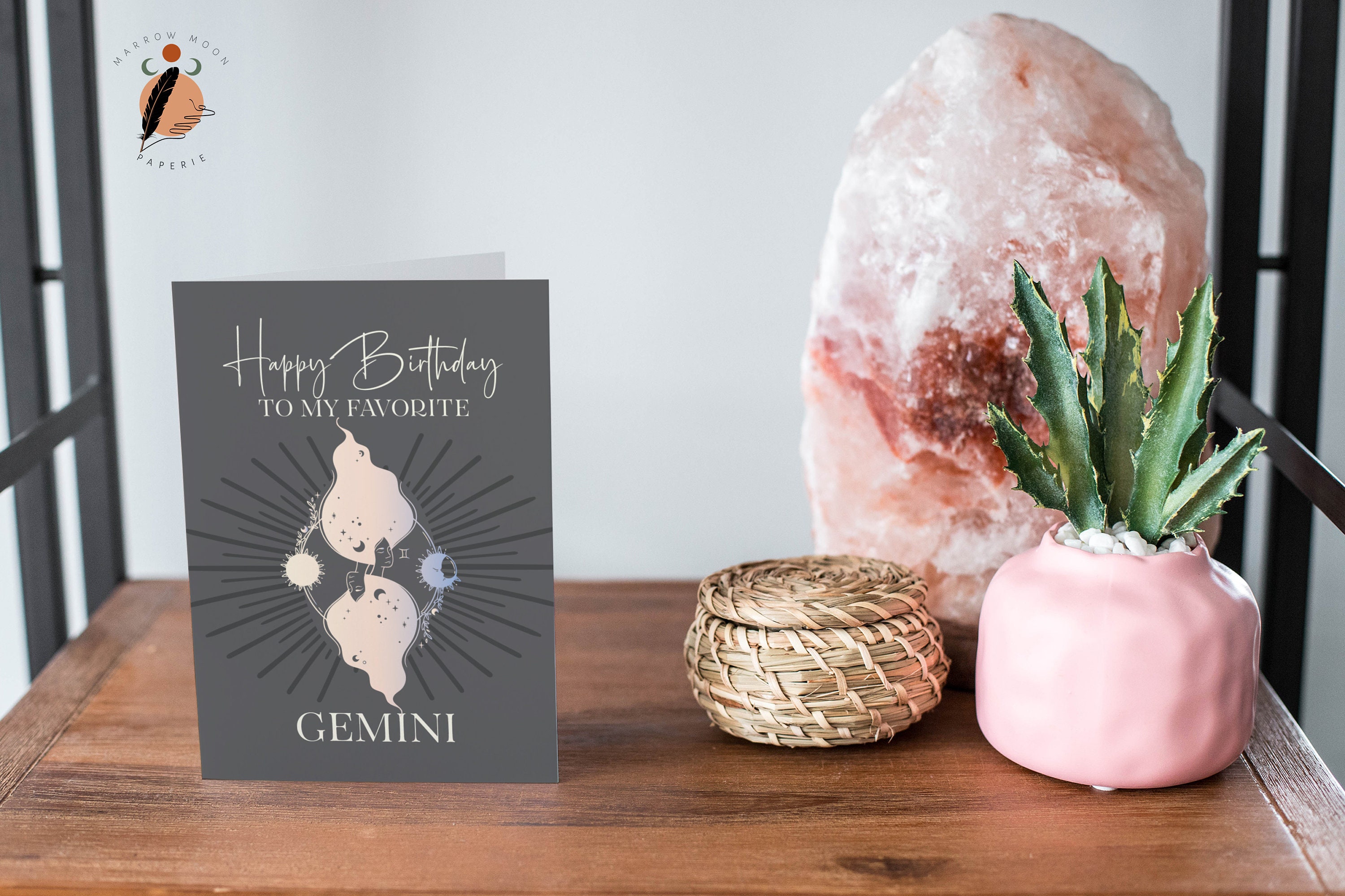 Gemini Birthday Card Gemini Zodiac Sign Custom Card Happy - Etsy