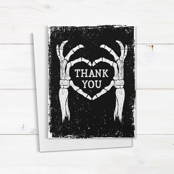 Gothic Thank You Card Template - Etsy