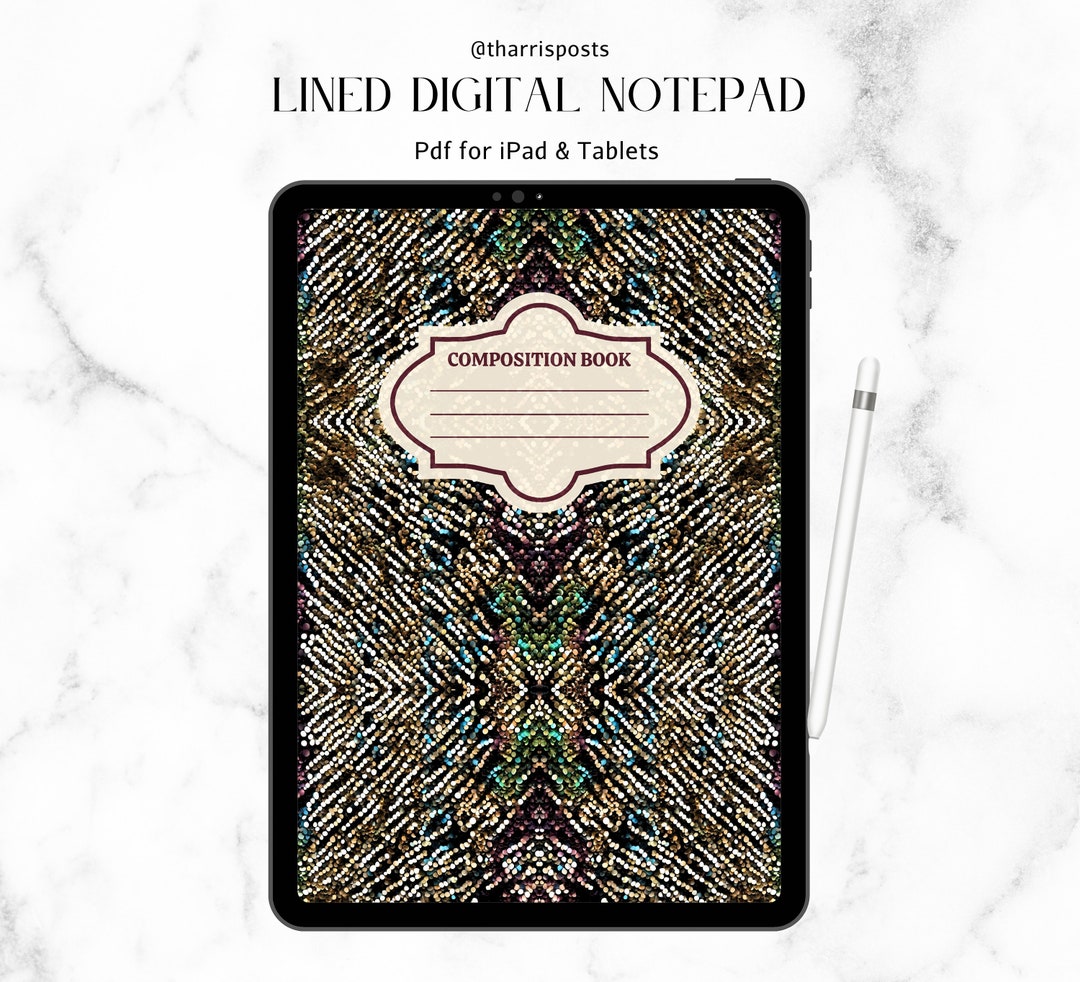 Digital Lined Notebook Paperless Journaling Planner Pdf Paper for iPad ...