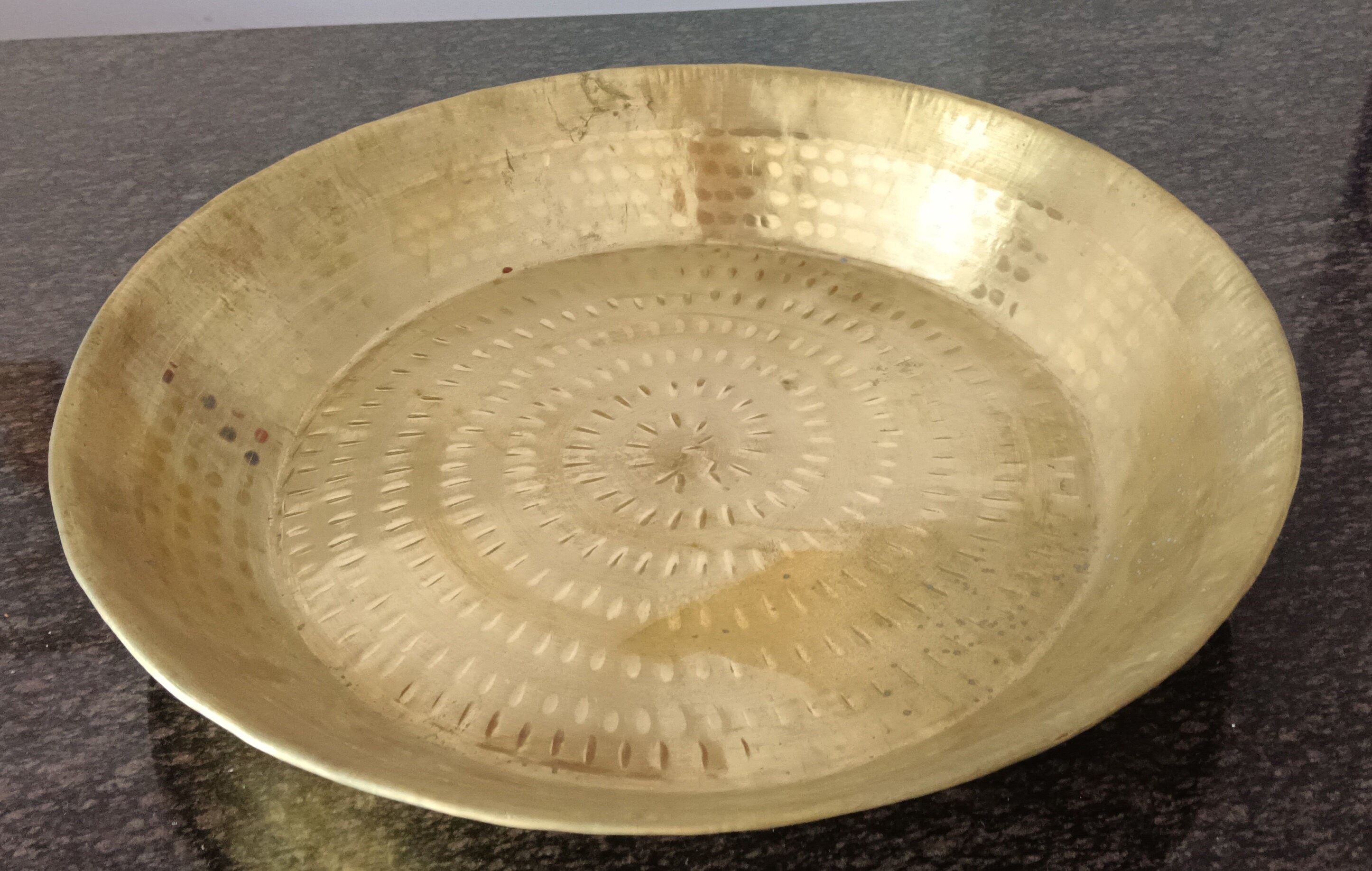 Handmade Parat Platter Brass Prant Serving Tray Traditional Kitchen ...