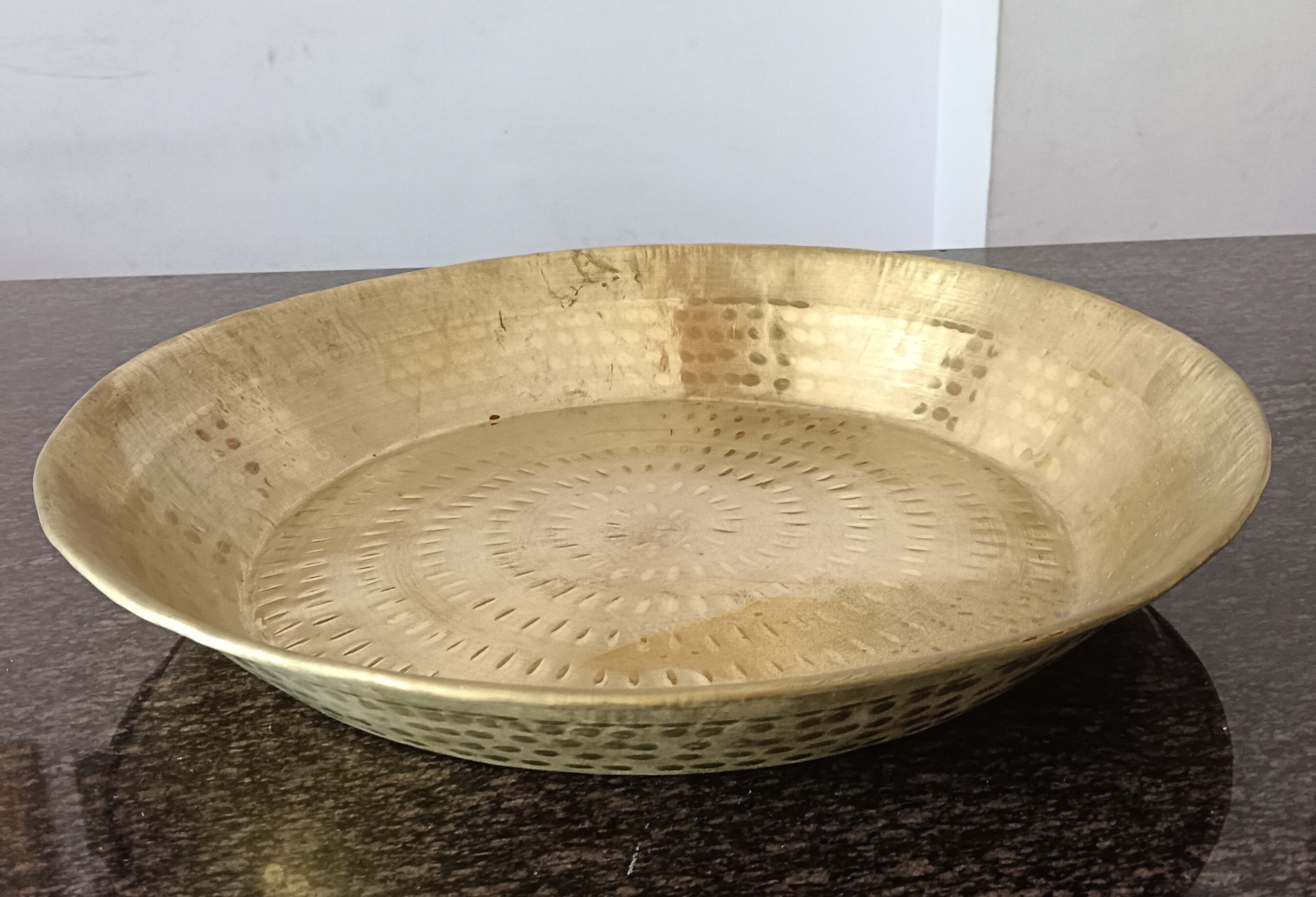 Handmade Parat Platter Brass Prant Serving Tray Traditional Kitchen ...