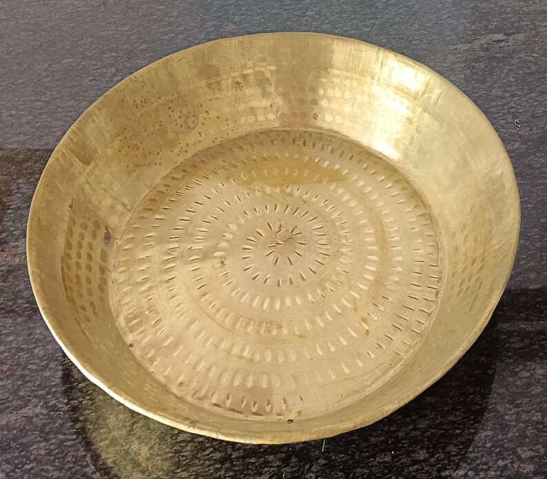 Handmade Parat Platter Brass Prant Serving Tray Traditional Kitchen ...