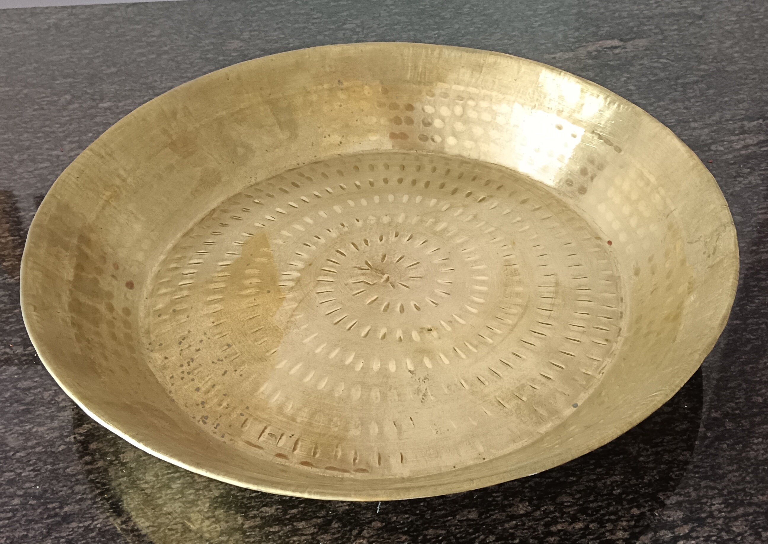 Handmade Parat Platter Brass Prant Serving Tray Traditional Kitchen ...