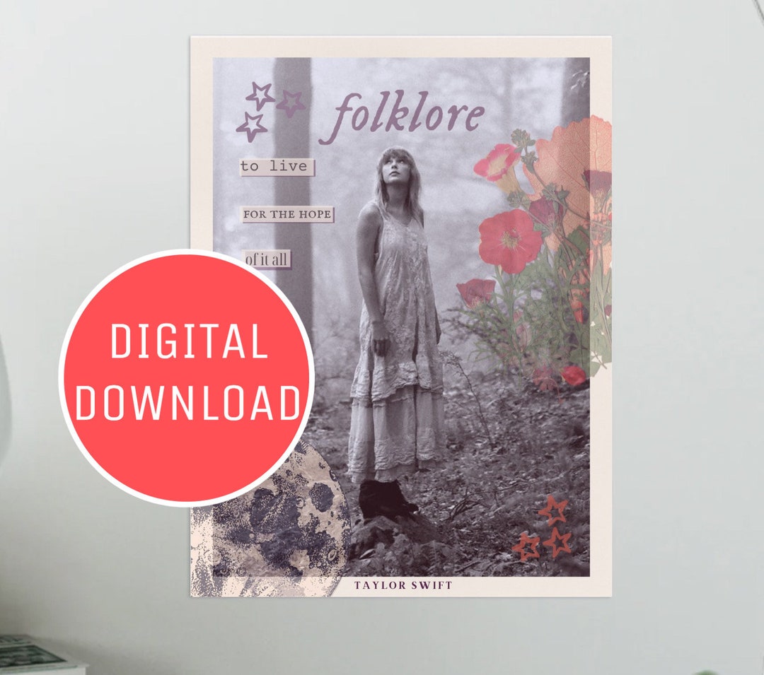 Taylor Swift, Folklore Poster (DIGITAL DOWNLOAD) - Etsy