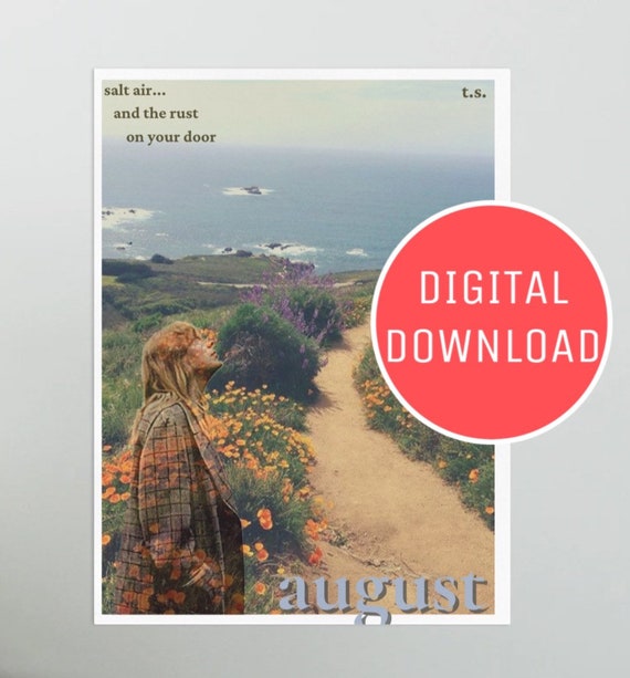 Taylor Swift august Inspired Art Print digital - Etsy