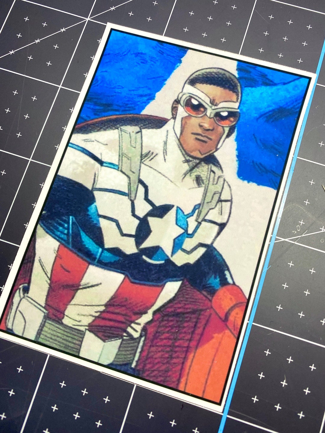 Sam Wilson Captain America Mcu Comic Laptop Sticker - Etsy