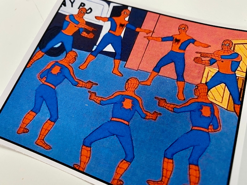 Marvel Spiderman Spider-verse Finger Point Sticker - Etsy