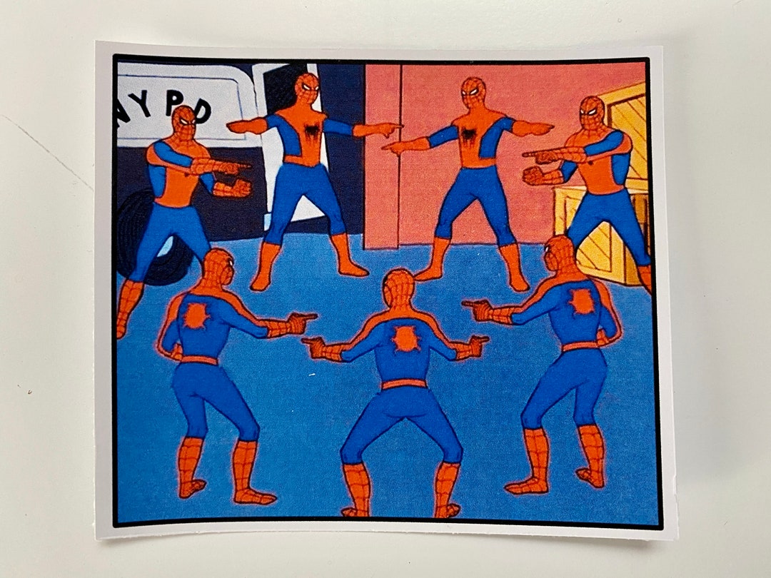 Marvel Spiderman Spider-verse Finger Point Sticker - Etsy