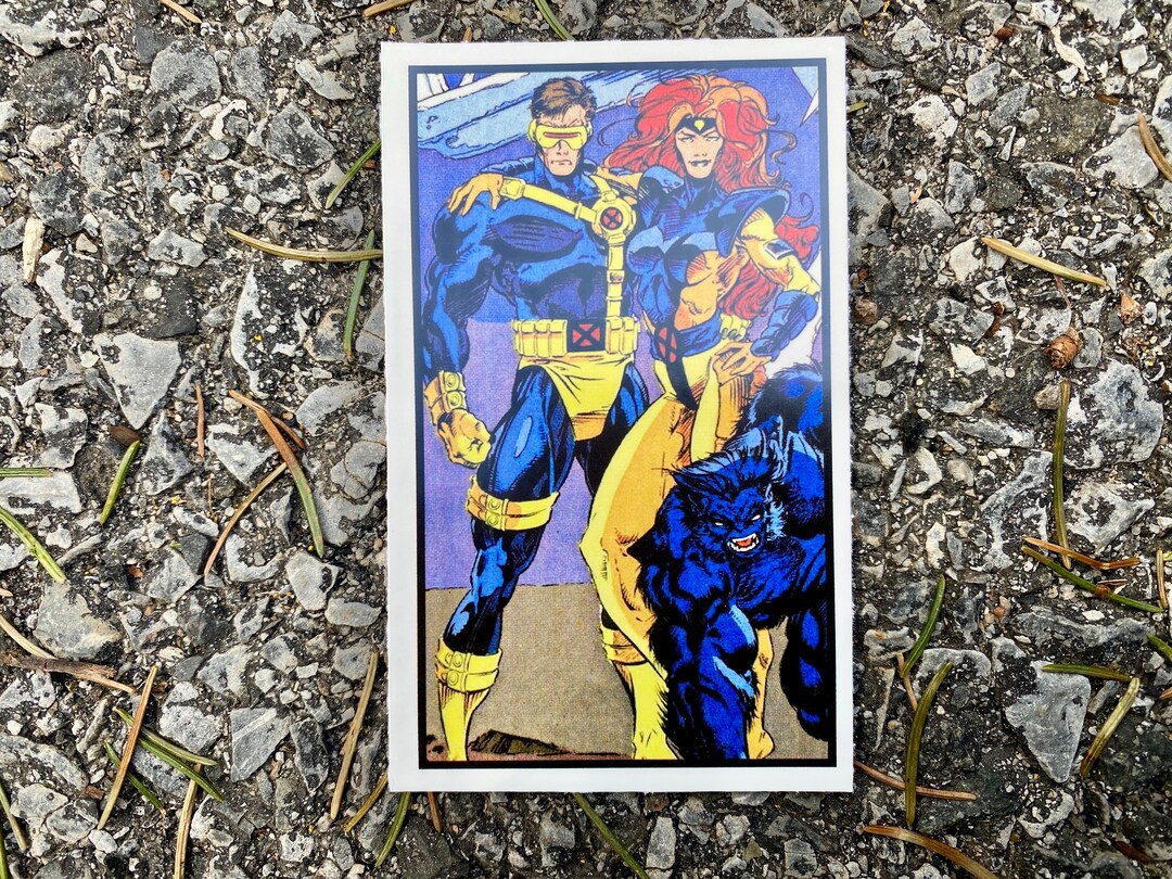 Xmen Cyclops Jean Beast Marvel Comicbook Panel Sticker - Etsy