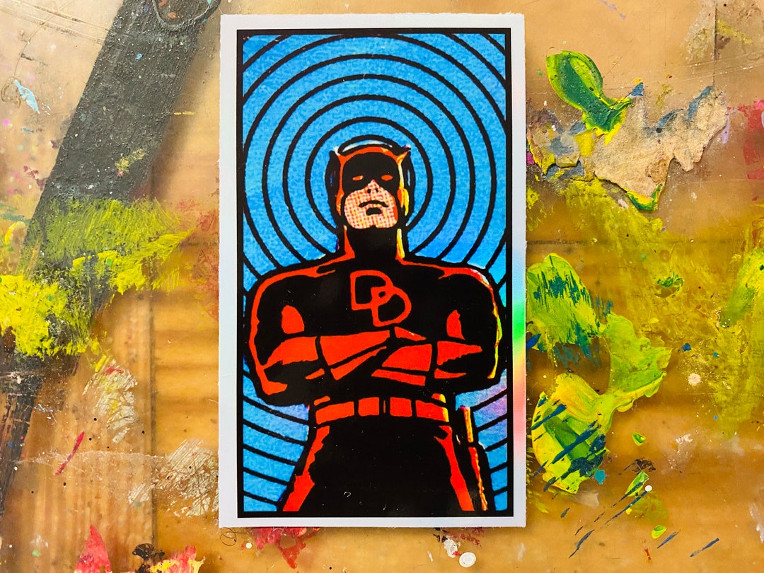 Daredevil Comicbook Holographic Sticker - Etsy