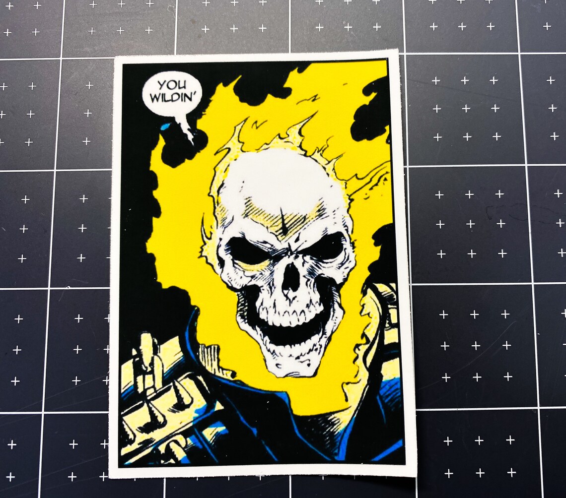 Ghost Rider Marvel Superhero Comic Panel Sticker - Etsy