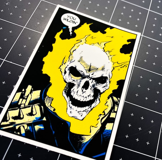 Ghost Rider Marvel Superhero Comic Panel Sticker - Etsy