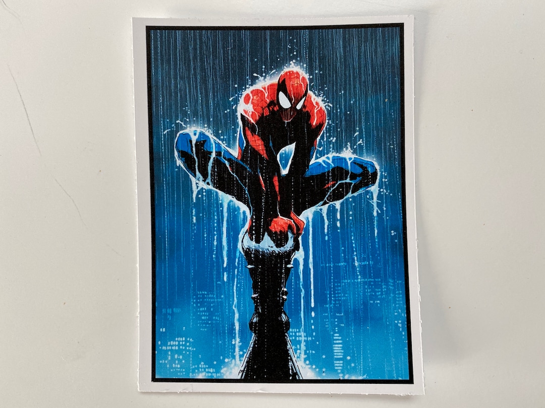 Marvel Spiderman Rooftop Pose Comic Sticker - Etsy