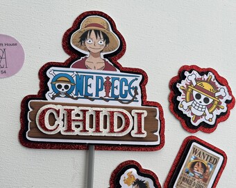 One Piece Anime Cake Topper - Etsy UK