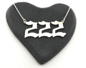 Number 555 Necklace | Etsy