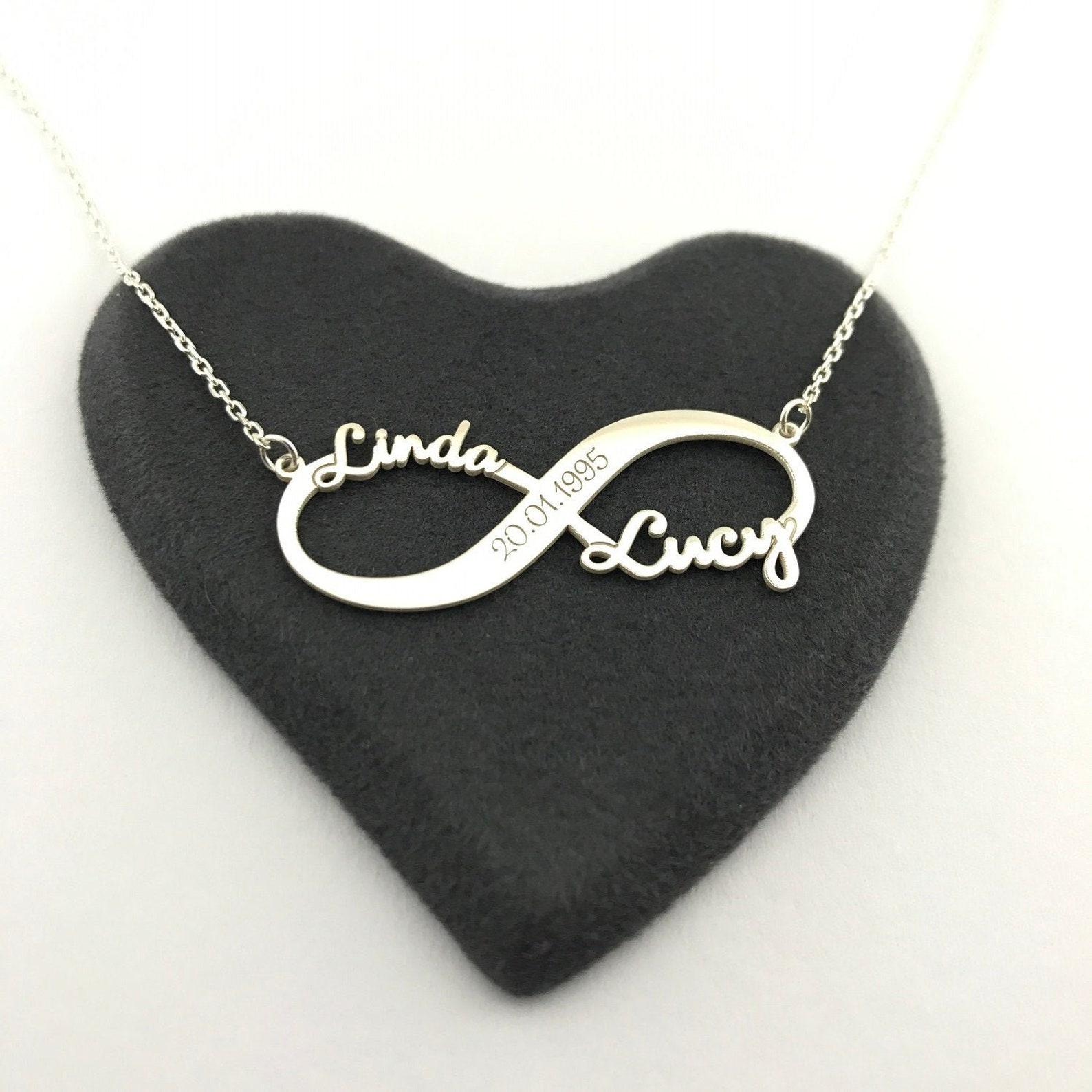 Infinity Name Necklace Custom Infinity Necklace Personalized - Etsy