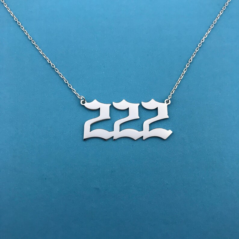 Angel Number Necklace Personalized Necklace 925 Sterling - Etsy