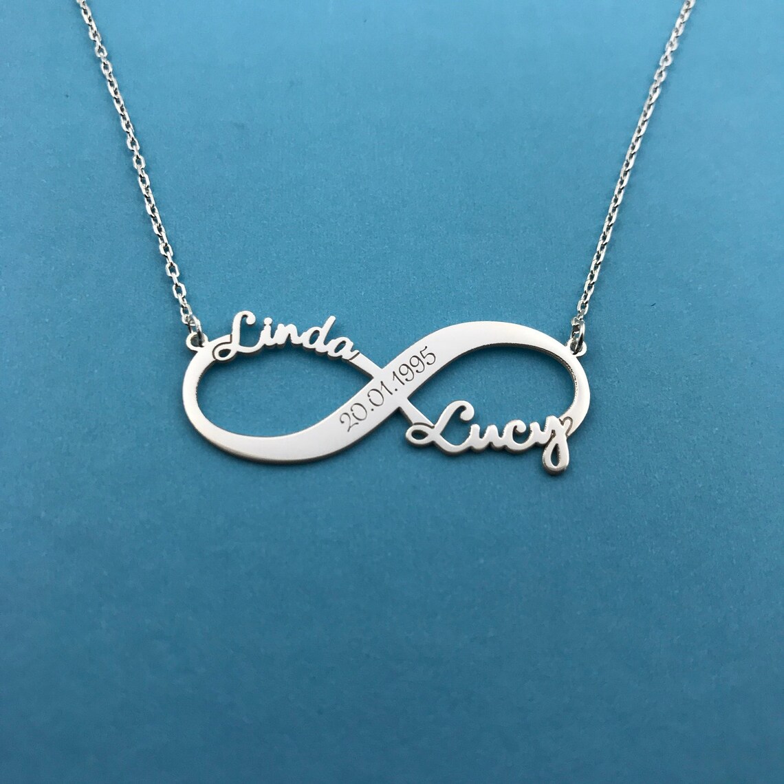Infinity Name Necklace Custom Infinity Necklace Personalized - Etsy