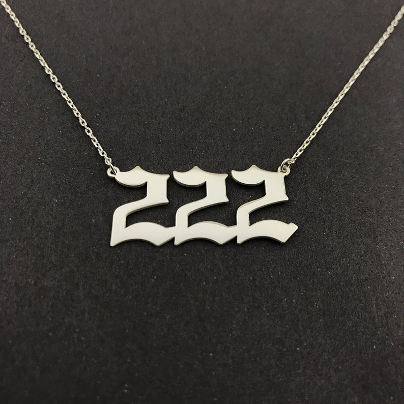 Angel Number Necklace Personalized Necklace 925 Sterling - Etsy