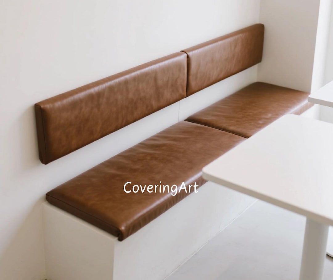 Custom Faux Leather Bench Cushion, Cafe Seat Pad - Etsy