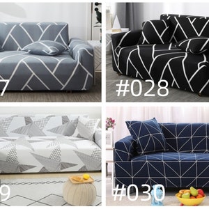 Stretch Sofa Cover- One Piece Couch Cover - Home Slipcover - Couch ...
