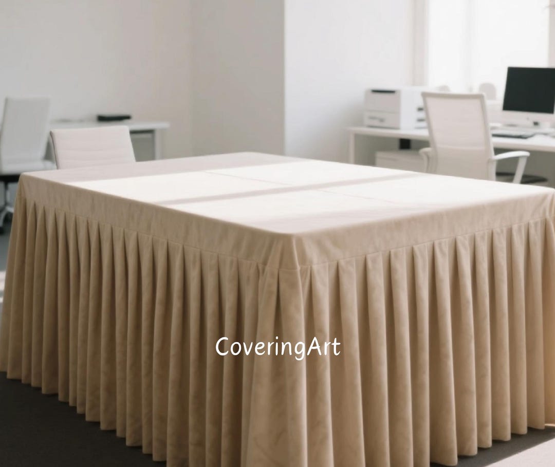 Custom Suede Tablecloth With Drop, Conference Table Cover - Etsy