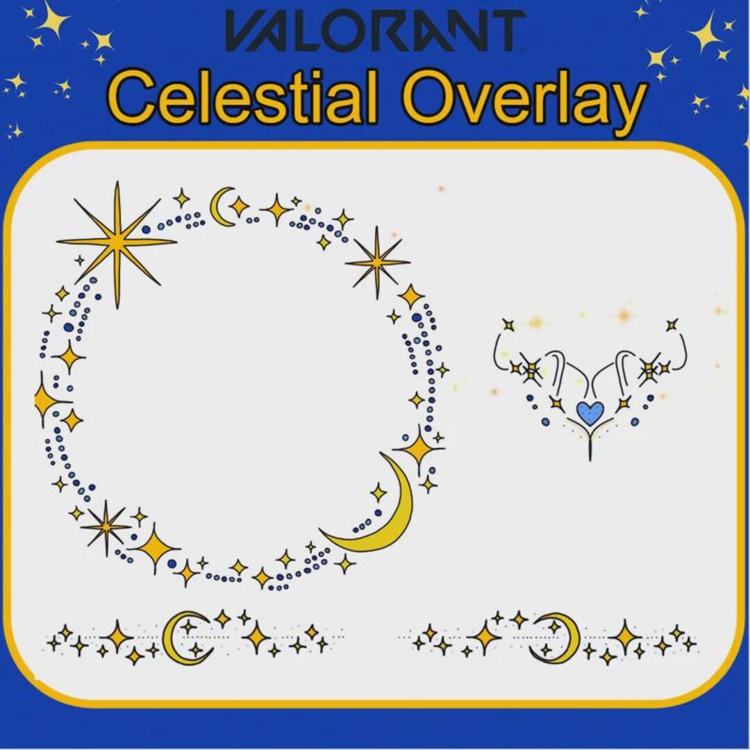 Valorant Twitch Overlay - Celestial Theme | Magical Moon & Stars Stream ...
