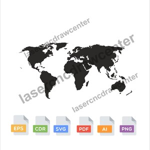 World Map Svg,world Map Vectorel,world Map Eps,world Map Pdf,world Map ...