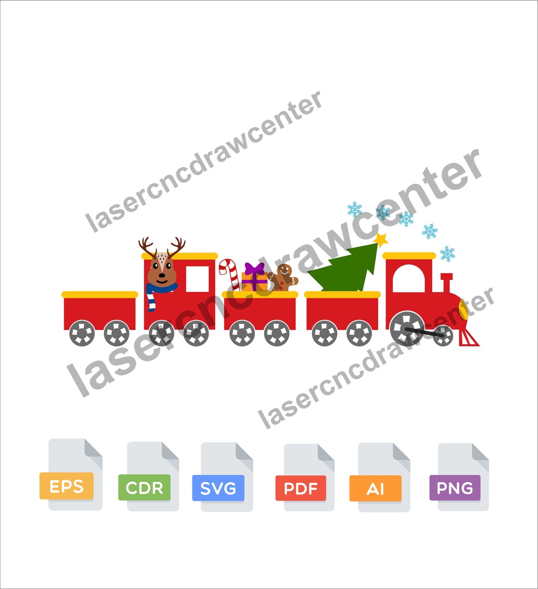 Christmas Train Svg Vector File,train Svg,train Vector,steam Svg ...