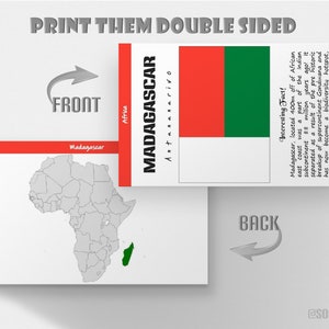 Country Flashcard, Country Flag Flashcard, Printable Map and Flag of ...