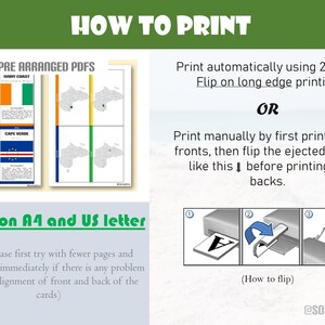 Country Flashcards, Country Flag Flashcard, Printable Map and Flag of ...