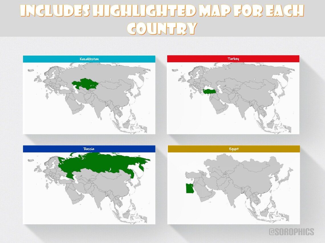 Country Flashcards, Country Flag Flashcard, Printable Map and Flag of ...