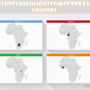 Country Flashcard, Country Flag Flashcard, Printable Map and Flag of ...